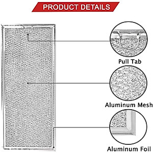Microwave Grease Filter Compatible with Whirlpool and GE Microwaves 2 Pack Approx 13" x 6"