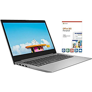Lenovo Ideapad 1 14" HD Energy-efficient Widescreen LED Backlight Laptop, AMD A6-9220e Upto 2.4GHz, AMD Radeon R4, 4GB RAM, 64GB eMMC SSD, Bluetooth, HDMI, Windows 10, 1 Year Office 365 Personal