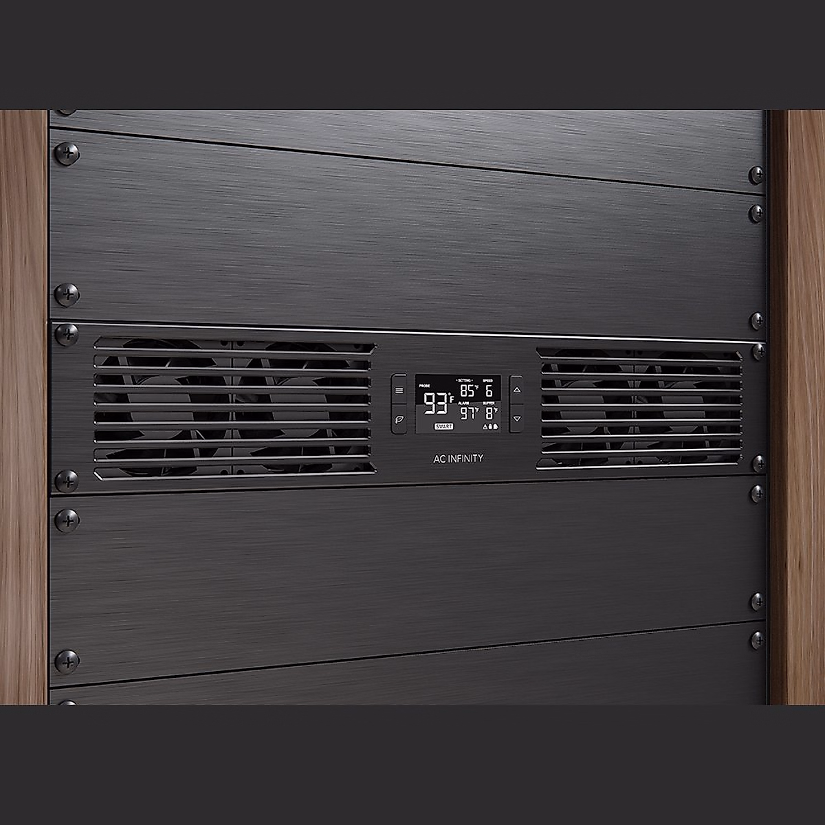 AC Infinity CLOUDPLATE T7, Rack Mount Fan Panel 2U, Exhaust Airflow, for Cooling AV, Home Theater, Network 19” Racks