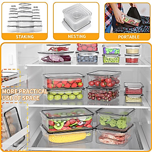 GEIKR 52 PCS Large Food Storage Containers with Lids Airtight, BPA-Free Leakproof Plastic Meal Prep Containers Reusable,Microwave & Dishwasher & Freezer Safe,Includes Labels & Pen