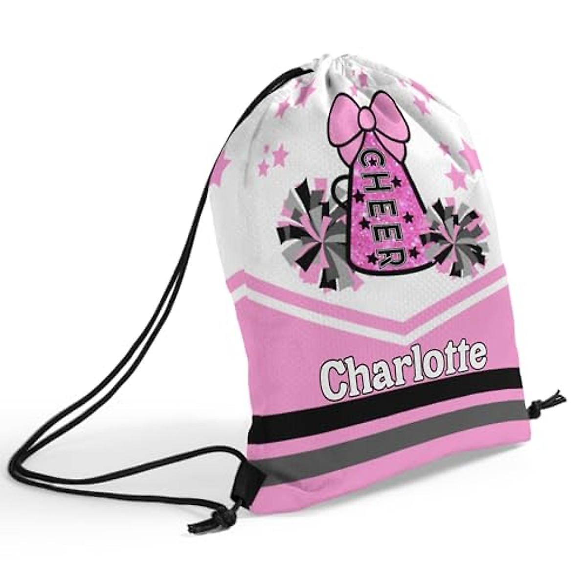 Pink Cheer Cheerleaders Drawstring Bag Gym String Bag Sackpack Backpack for Women Men