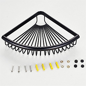 Weirun Bathroom Brass 1-Tier Triangular Corner Shelf Basket Bath Shower Caddy Storage Organizer Holder Rack Heavy Duty Wall Mounted,Oil Rubbed Bronze