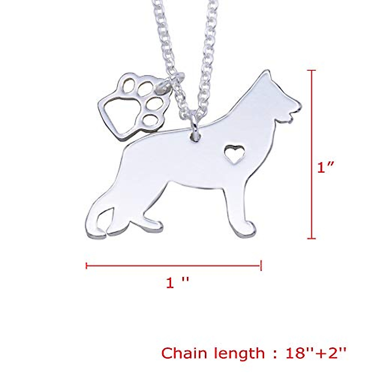 Melix Animal Yorkie Labrador Pitbull Husky Alaskan Akita Boxer Corgi Dachshund German Shepherd Golden Retriever stainless steel Pet Dog Doggy Pendant Necklace Gift