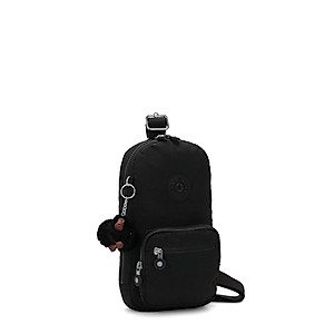 Kipling Women's Blake Backpack, Adjustable, Removable Crossbody Strap, Nylon Travel Organizer, Black Tonal, 6.38''L x 11.5''H x 3''D