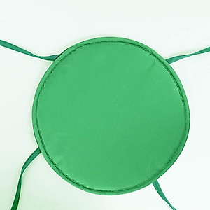 Garneck Round Chairs Seat Cushion Sponge Stool Pad Chairs Cover Slipcover with Rope Ties for 0ffice Home School Restaurant 38CM (Green)