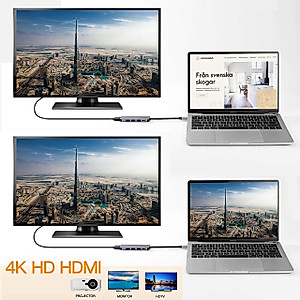 USB Type C Hub 5-in-1 USB C Adapter with 4K USB C to HDMI,USB3.0 with 5GB Data Transfer Compatible with Type c laptops