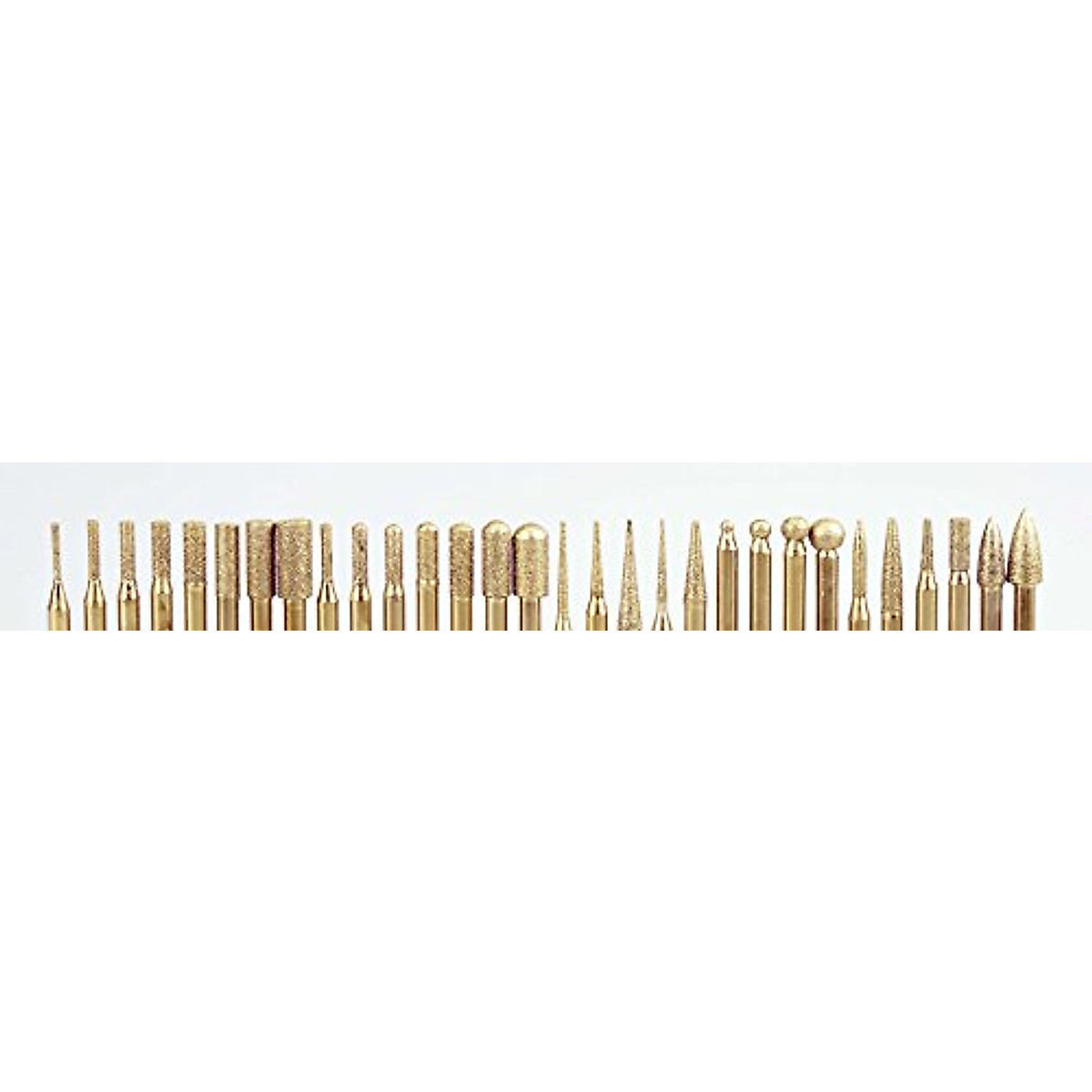 SE 30-Piece Set of Titanium-Coated Diamond Burrs, Grits 120-150 - 82331TF