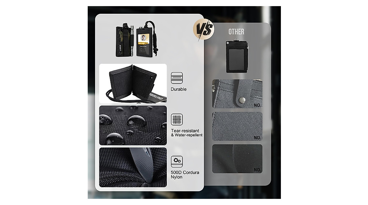 OneTigris Tactical ID Card Holder for EDC and Tactical Use