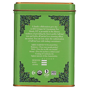 Harney Sons HT Tea Blend Organic Plain Green 20 Tea Sachets 1.4 oz 40 g