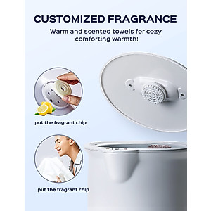 Deeroll Towel Warmer, Luxury Towel Warmer Bucket with Aromatherapy, Extra-large Towel Warmer for Relaxation & Home Spa, Auto Shut Off, Fits Up to Two 40"X70" Oversized Towels, Bathrobes, Blankets