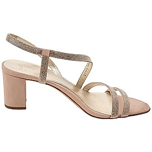 Naturalizer Womens Vanessa2 Rhinestone Embellished Strappy Heeled Sandal ,Creme Brulee Beige,10W