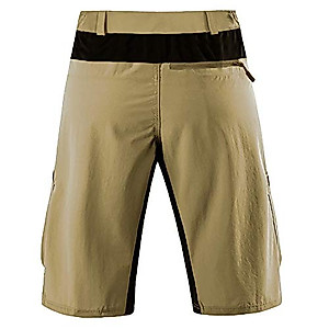 MAGCOMSEN Men's Khaki Hiking & Cycling Shorts with Pockets, Quick Dry, Stretchable, Size 38