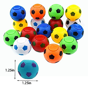 32 Pack Mini Fidget Spinners Soccer Ball Toys Party Favors for Kids, Goodie Bags Stuffers, Classroom Prizes, Pinata Filler, Birthday Return Gifts,Treasure Box Bulk Toys