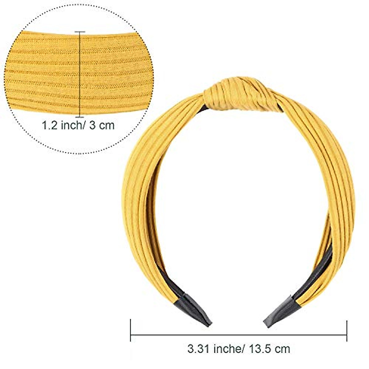 Kisslife 10 Pack Wide Headbands Knot Turban Headband Hair Band Elastic Plain Fashion Hair Accessories for Women and Girls, Children 10 Colors