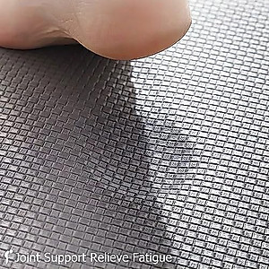 LOKNGXU Kitchen Rugs and Mats Non-Slip Waterproof Mat Cushioned Comfort Runner Rug Standing Floor Rugs (Dark Gray, 17"x59")