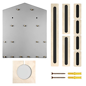 QILUCKY Shelf with Space for 24 Figures, Box Magnetic Wall Shelf for Children to Play and Collect (House - Gray)