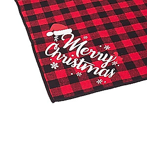 ADOGGYGO 2 Pack Christmas Dog Bandana, Classic Plaid Dog Christmas Bandana Xmas Dog Scarf Bibs Kerchief Dog Puppy Christma Outfit Bandana for Small Medium Large Dogs Pets (Green & Red & Black)