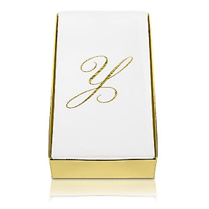 AH AMERICAN HOMESTEAD Disposable Hand Towels for Bathroom 50 Count - Guest Bathroom Essentials -Bathroom Paper Towels - Monogrammed Disposable Napkins - Wedding Napkins in Paper Towel Tray (Silver, H)