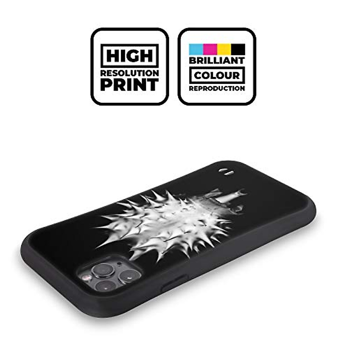 Head Case Designs Officially Licensed Dorit Fuhg Black Nature Photography Hybrid Case Compatible with Apple iPhone 13 Pro