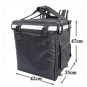 PK-66Z: Food Delivery Bags, Pizza Thermal Delivery Box, Insulated Delivery Backpack, Catering Bags, 16" L x 12" W x 18" H, Matte Waterproof
