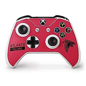 Skinit Decal Gaming Skin Compatible with Xbox One S Controller - Officially Licensed NFL Atlanta Falcons Red Performance Series Design