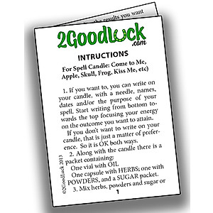 Red 5.75" Inch Domination Candle Kit with Man & Woman. Spells and Rituals - Kit Vela Dominación con Hombre y Mujer para Rituales y Hechizos.