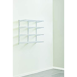 Rubbermaid Pantry 36" Closet Storage Organization System Kit, 4 Shelf System for Pantry Storage, White