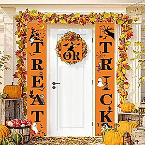 Halloween Door Decorations for Home Couplet Outdoor Hanging Banner Party Decoration Curtain Couplet Halloween Festival Supplies
