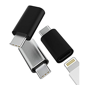 3Pack,Lightning Female to USB C Male Adapter,Compatible with iPhone 12 11Pro Max Mini for Ipad Air iOS Samsung Galaxy Note S10 S20 S21 Google Pixel Charging Data sync Type C Charger Connector Cable