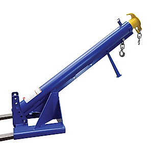 Vestil LM-OBT-6-24 Orbit Telescoping Lift Boom, 6000 lb Capacity, 24" Fork Pocket Center, Overall LxWxH (in.) 32 x 86.625 x 27.6875, Overall Extended Length (in.) 146-5/8, Blue