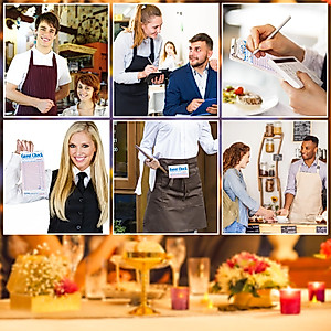 Rcybeo Guest Check Pads (20 Pack) Numbered Server Note Pads, Waitress Order Notepad, Food Receipt Book, 50 Checks Per Pad-Total 1000 Restaurant Checks, Waitress Accessories