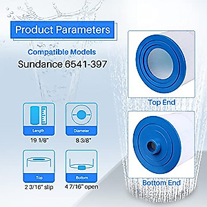 POOLPURE Replacement Filter for Sundance 6541-397, AK-6541397, UFC-397, Sundance Micro Clean Ultra Set, with Outer Filter # 6473-165 and Inner Filter 6473-164, 1 Pack
