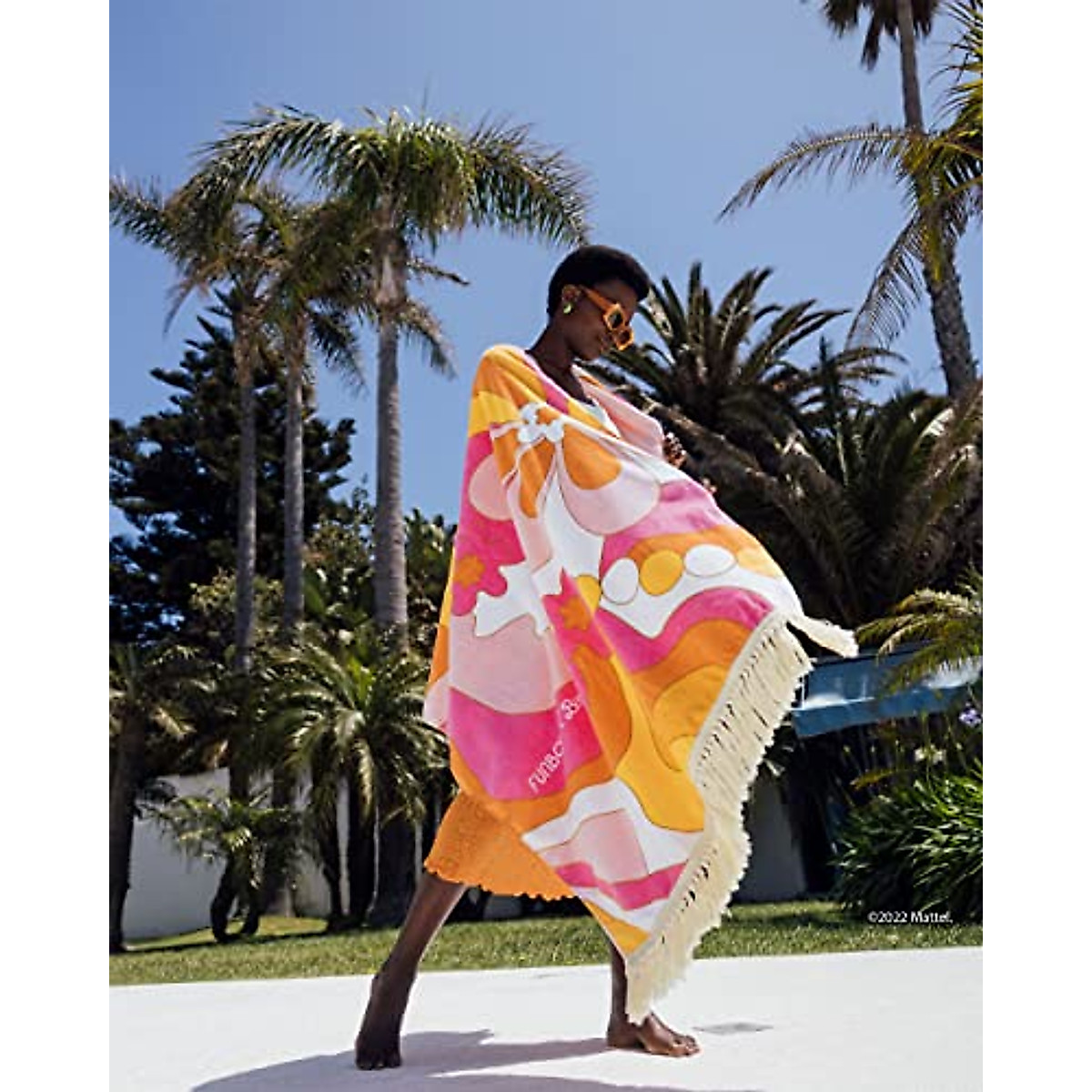 FUNBOY & Barbie Luxury Dream Oversized Beach Towel with Fringe