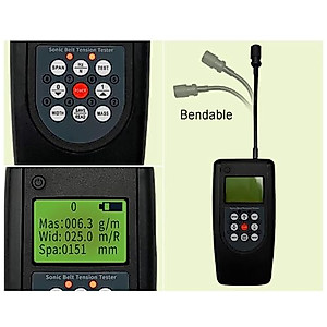 Sonic Belt Tension Meter, Acoustic Tensionmeter, with LCD Backlit Display, Frequency Range 10Hz-680Hz, with Adjustable Direction Probe, for Multi-Ribbed V Belts