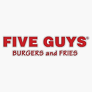 Red Fries Five Guys Burgers Sticker Bumper Sticker Vinyl Decal 5"