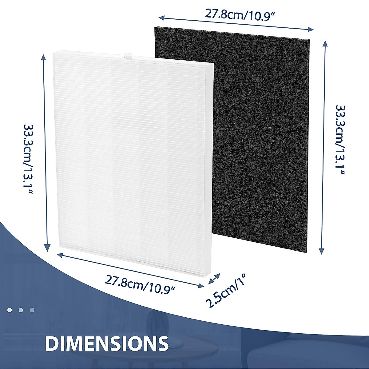 C545 Replacement HEPA Filters Compatible with Winix C545 Air Cleaner Purifier, Ture HEPA Filter S, Part number 1712-0096-00