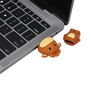 Heayzoki 16GB/32GB/64GB/128GB USB Flash Drive,Thumb Drives Memory Drive,Portable Cartoon Cow Doll Storage Memory Drive,for USB‑A Port Desktop Computer Laptop Tablet Computer TV(64GB)