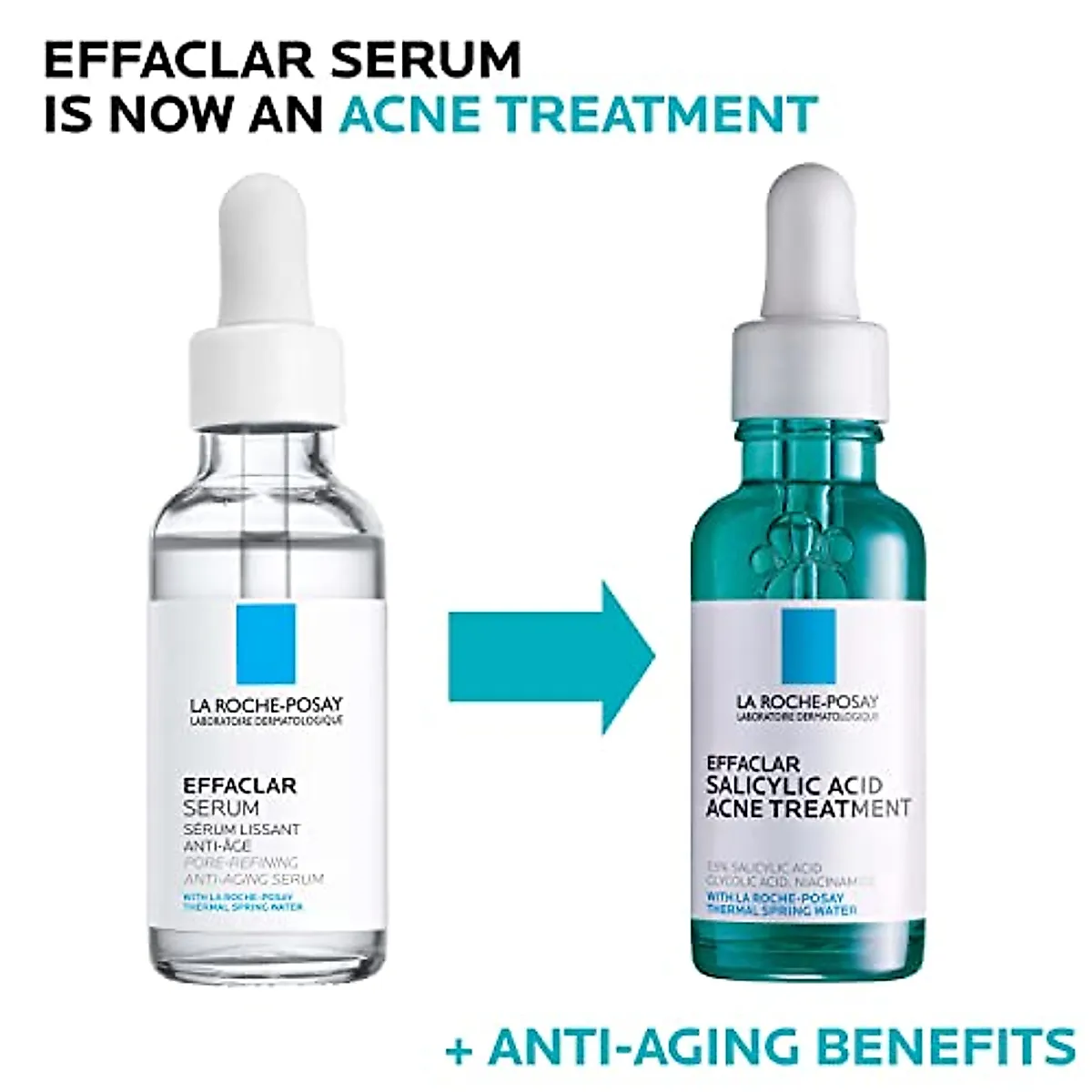 La Roche Posay Effaclar Salicylic Acid Acne Treatment to Minimize Pores, Clear Acne Blemishes and Post Acne Marks