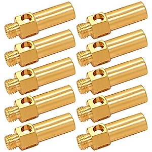 Uenede 10PCS Brass Burner Jet Nozzle for Cast Iron Burner Propane Natural Gas