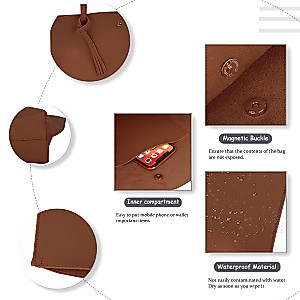 K.EYRE Women's Faux PU Leather Tote Shoulder Purses Bag for women, Big Capacity Tassel Handbag