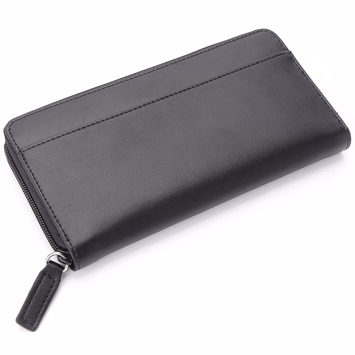 ROYCE RFID Blocking Continental Clutch Wallet Handcrafted in Genuine Leather - Black