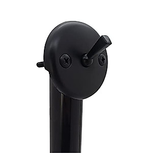 Westbrass 592144-62 Black 1-1/2" Tubular Trip Lever Bath Waste Drain Kit, Matte Black