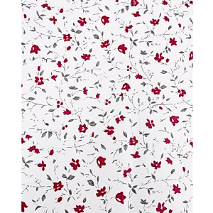 Yifely Red Rural Floral Shelf Liner Locker Decor Sticker Self-Adhesive Furniture Paper 17.7 Inch by 9.8 Feet