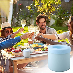 Mini Ice Maker Cup, Cylinder Ice Cube Mold, Small Ice Cube Tray with Lid, Decompress Ice Lattice Molding Ice Cup Press-Type, 60 Ice Cubes Make, Easy-Release