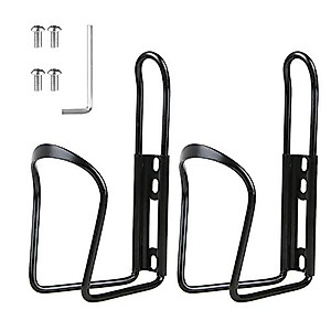 Water Bottle Cage - Lightweight Alloy Aluminum Water Bottle Holder for Bike - 2 Pack Bicycle Water Bottle Holder Brackets – Water Bottle Mount for MTB Bike, Road Bike - Easy to Install