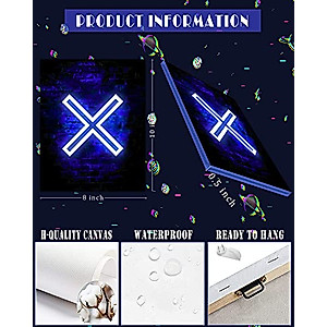 Gamer Room Decor for Boys - Gaming Wall Art - FRAMED 8"x10" - PRINTED Neon Gaming Room Decor - Posters for Boys Room - Video Game Decor - Gaming Wall Decor