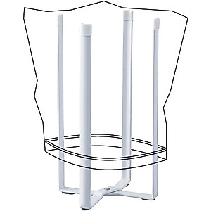 Anferstore Multifunction Eco Stylish Holder Cup Drain Rack, Home Tower Kitchen Stand Plastic Bag Garbage Bag Holder for Home Kitchen Tower (White)