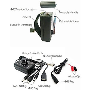 Yengsen Hand Crank Generator 30W 0-28V Portable Dynamo Phone Charger Military for Outdoor Mobile Phone Computer Charging with USB Plug (Green)