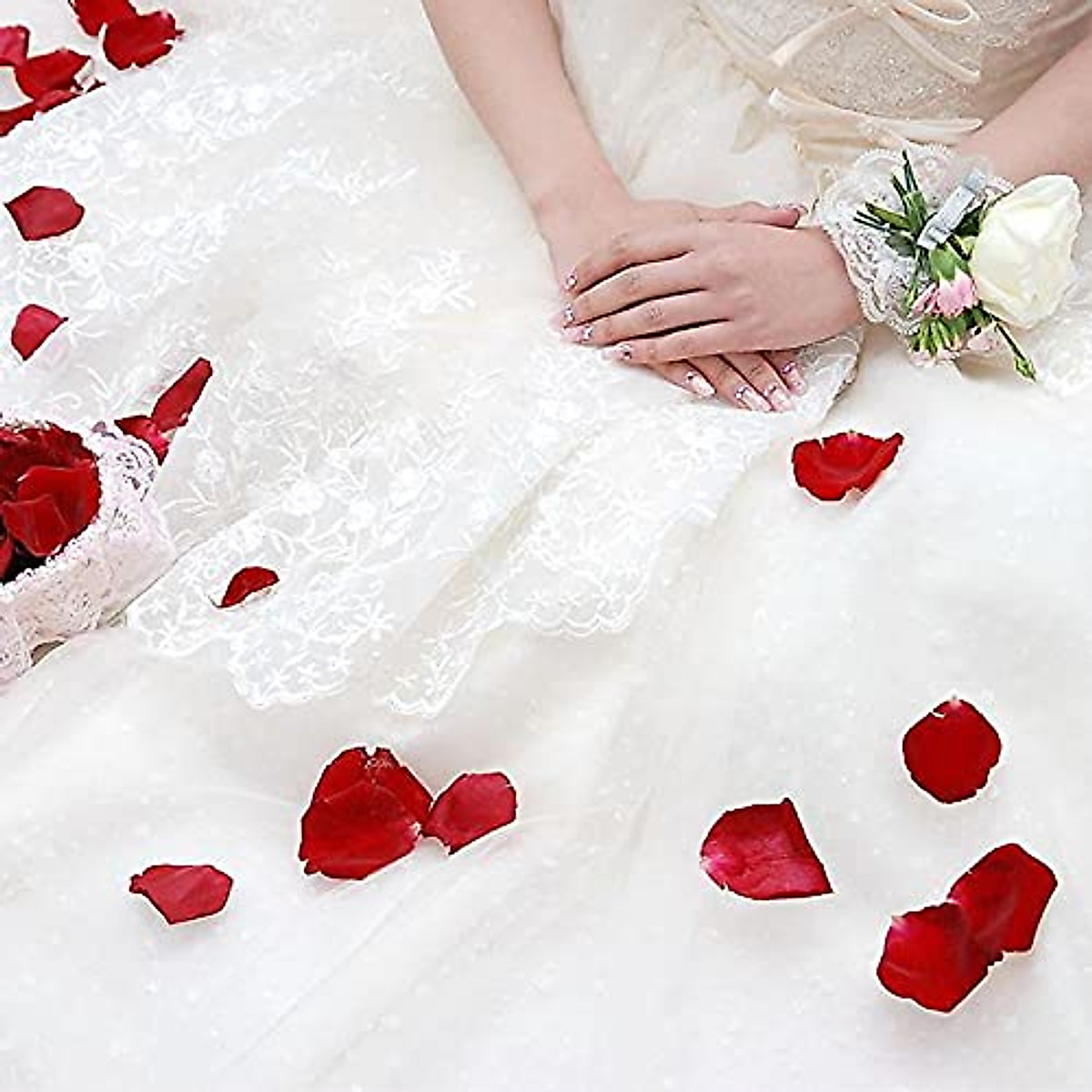 DoraMagic Dried Red Rose Petals, Real Natural Dried Rose Petals 1.75oz/50g for Bath, Soap Making, Candle Making, Wedding, Confetti, DIY Crafts, Non Edible