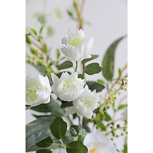 Serra Flora Artificial Greenery Spray Box Set(Pack of 50pcs) with 8 Kinds of DIY Wedding Bouquet Filler Table Centerpieces and Floral Arrangement (Spring Green)